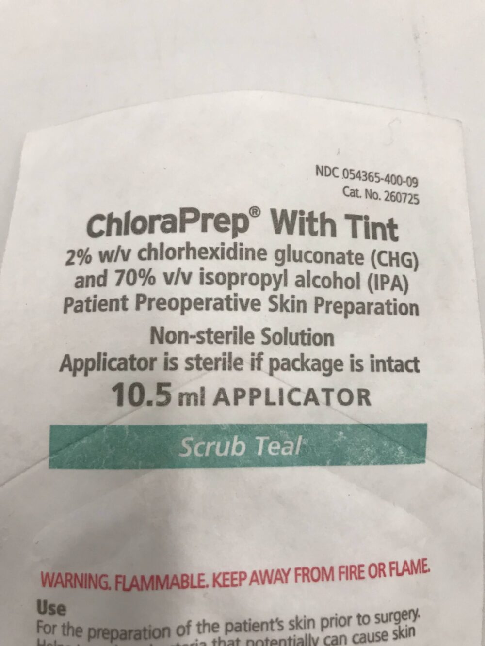 CareFusion 260725 ChloraPrep with Tint 10.5ml Applicator (25/Bag) (X ...
