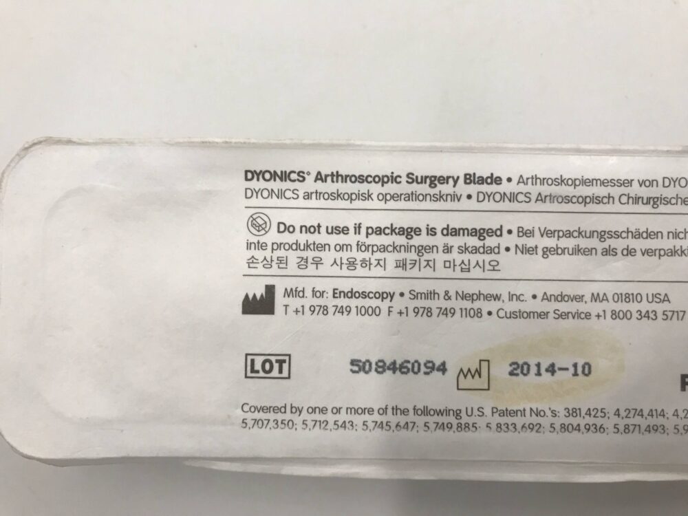 Smith & Nephew 72203127 Dyonics Arthroscopic Surgery Blade 5.5mm High ...