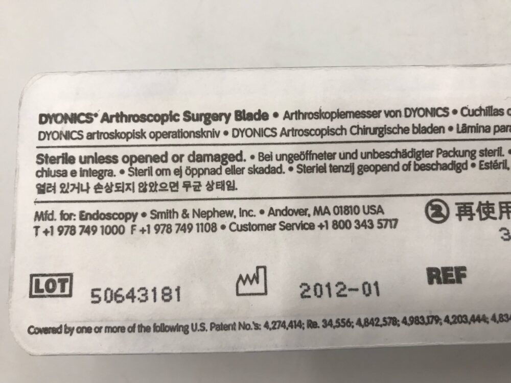 Smith & Nephew 7210751 Dyonics Arthroscopic Surgery Blade 3.5mm Full ...