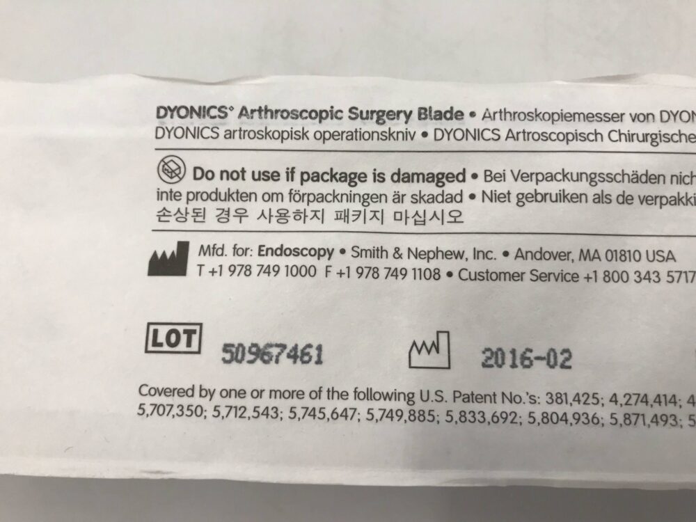 Smith & Nephew 72200082 Dyonics Arthroscopic Surgery Blade 5.5mm ...