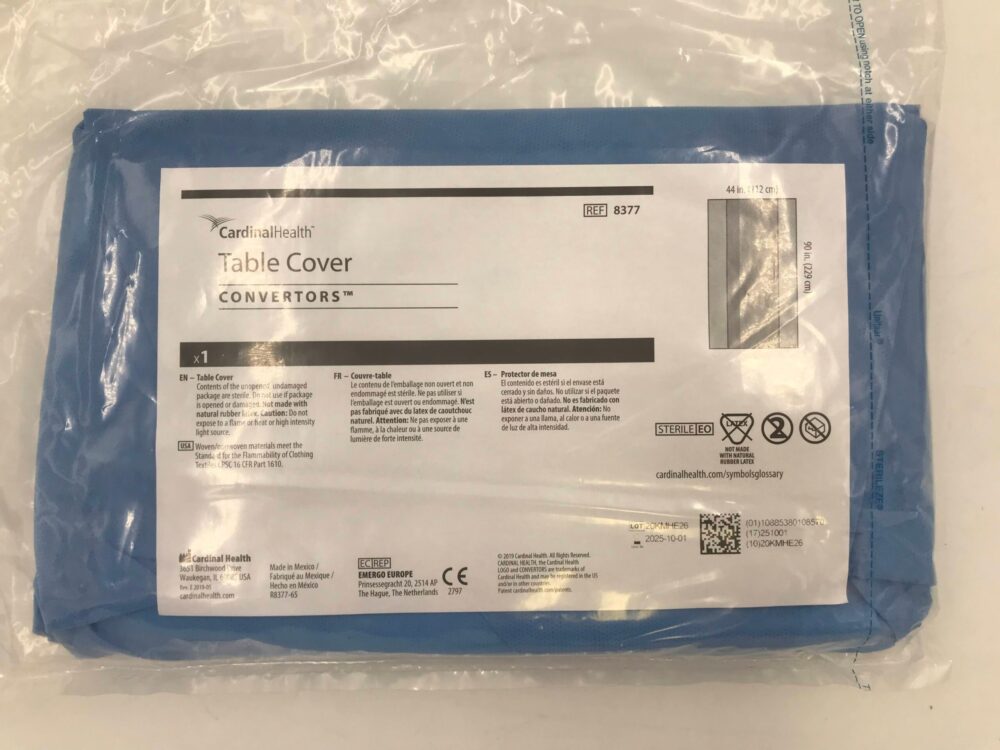 CARDINAL HEALTH 8377 Table Cover Convertors 44in x 90in – GB TECH USA