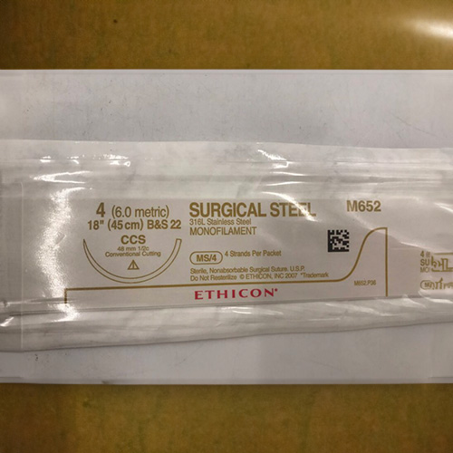 Ethicon M652 Surgical Steel 4 (6.0 metric)18″ CCS Conventional Cutting ...