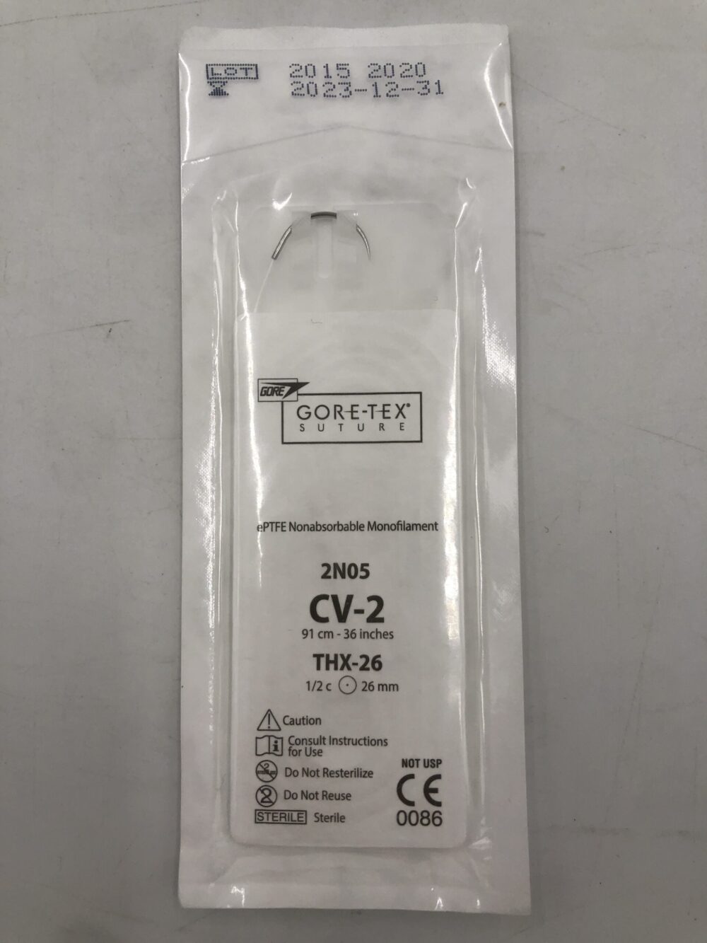 Gore 2N05 Gore-Tex Suture ePTFE Nonabsorbable Monofilament CV-2 91cm ...