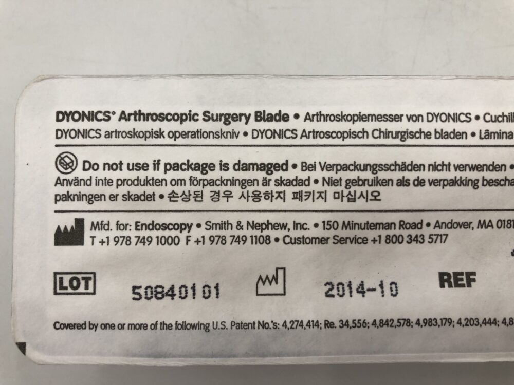 Smith & Nephew 7205309 Dyonics Arthroscopic Surgery Blade 4.5mm Cutter ...
