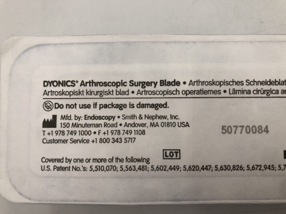 Smith & Nephew 7205316 Dyonics Arthroscopic Surgery Blade 4.5mm ...