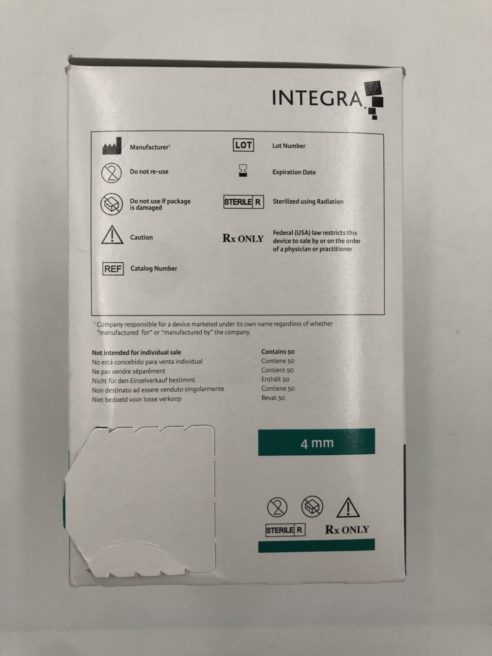 Integra 33-34 Miltex Disposable Biopsy Punch 4mm (50/Box) - GB TECH USA