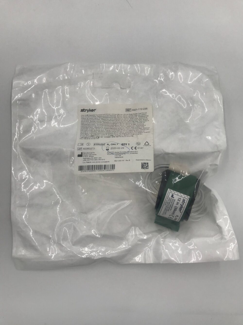 STRYKER 5921-112-235 Color Cuff Disp. Tourniquet Cuff Single Bladder ...