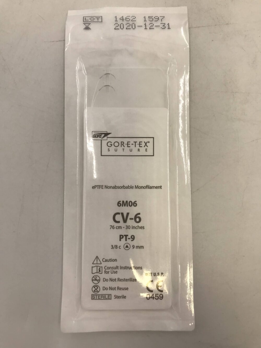 Gore 6M06 Gore-Tex Suture ePTFE Nonabsorbable Monofilament CV-6 76cm PT ...