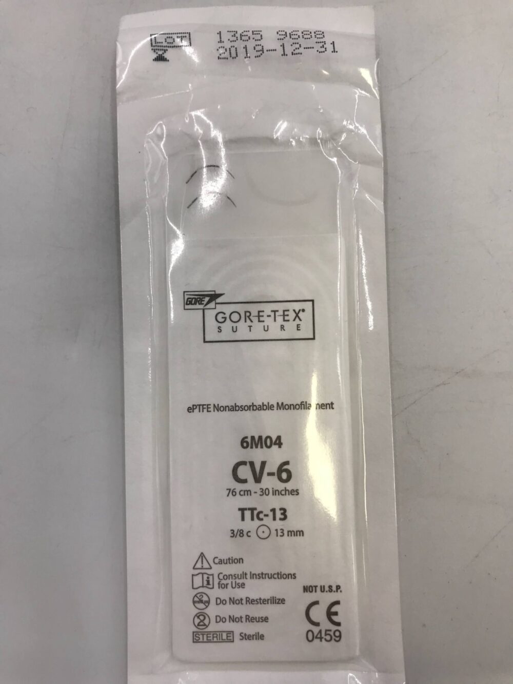 Gore 6M04 Gore-Tex Suture ePTFE Nonabsorbable Monofilament CV-6 76cm ...