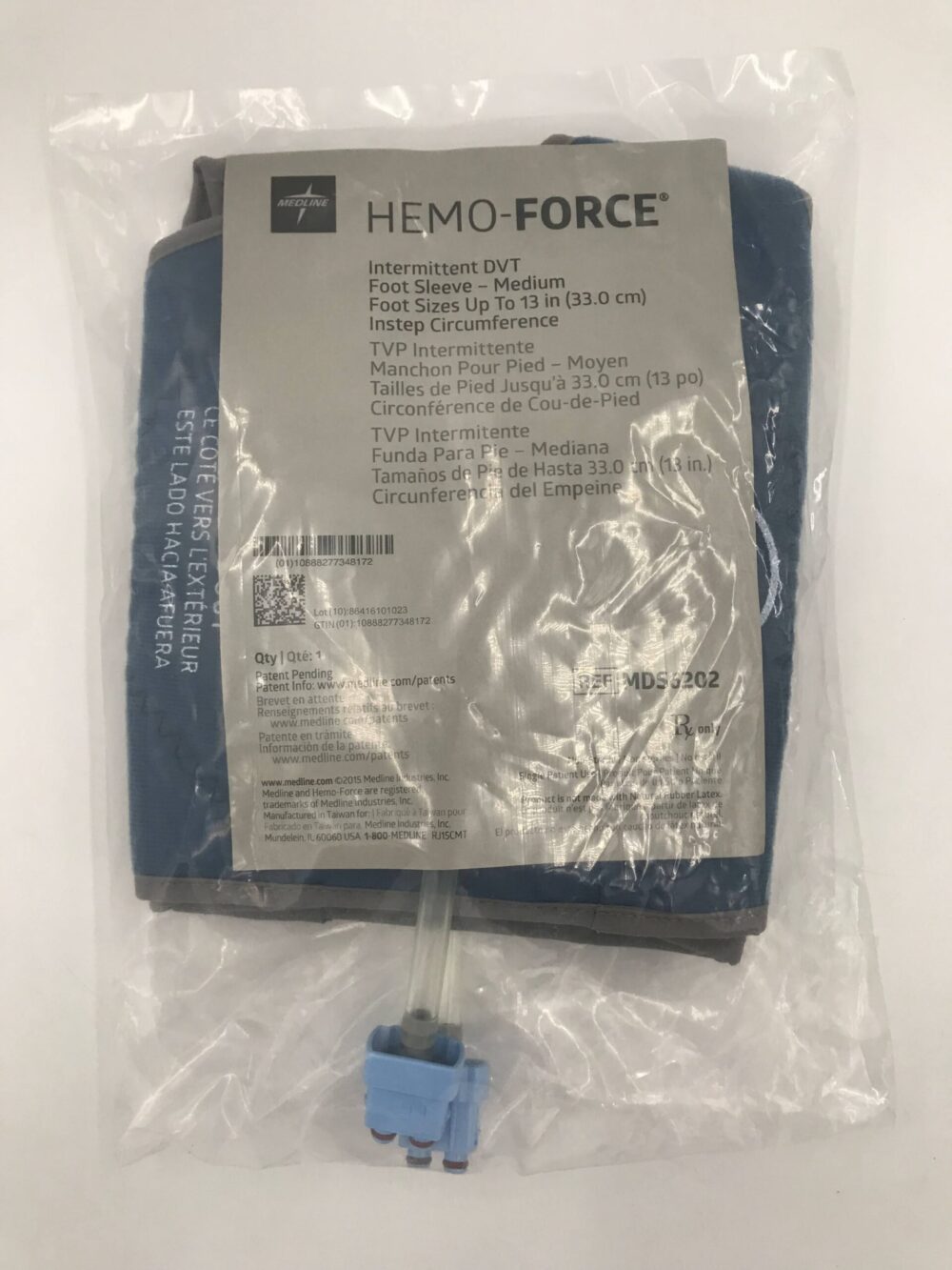 MEDLINE MDS6202 Hemo-Force Intermittent DVT Foot Sleeve-Medium Sizes up ...