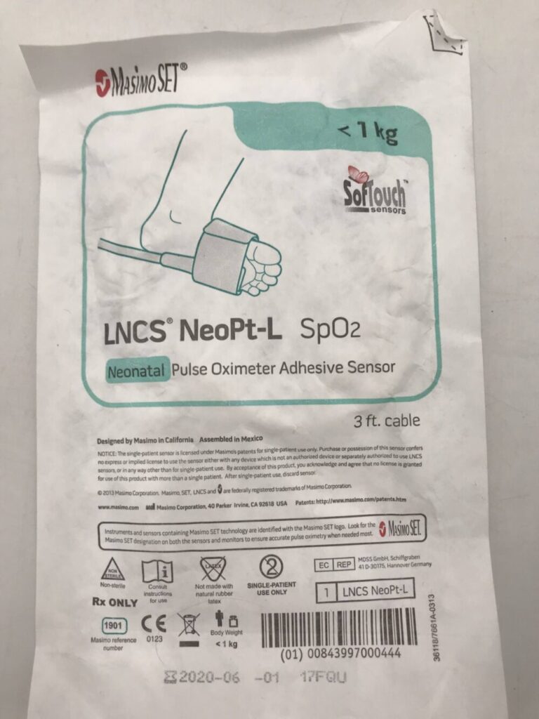 Masimo 1901 Set LNCS Neopt-L SpO2 Neonatal Pulse Oximeter Adhesive Sensor