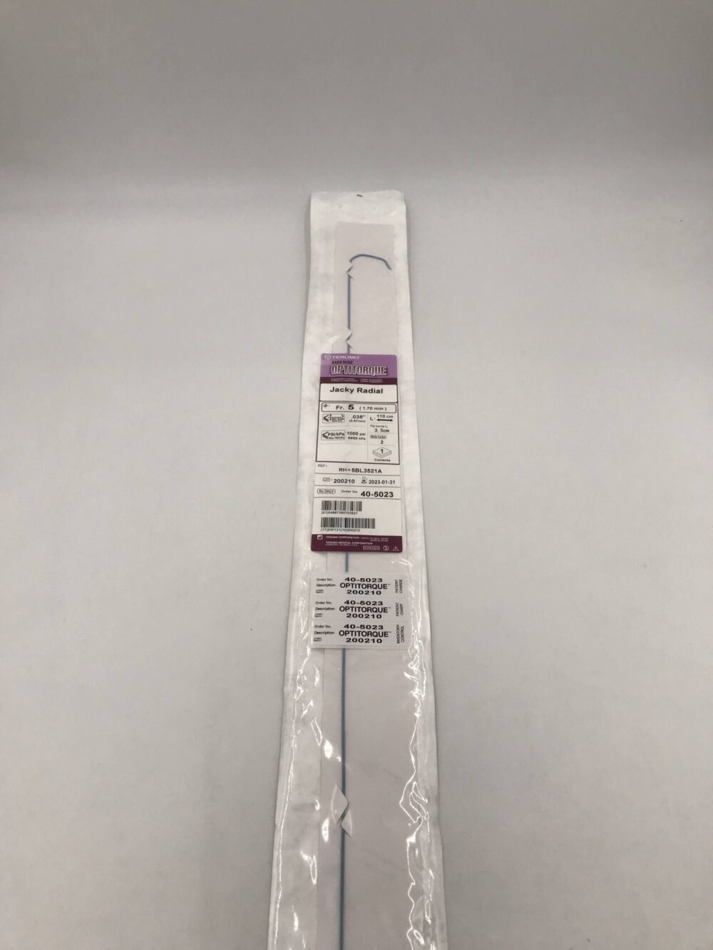 Terumo 40-5023 Radifocus Optitorque Jacky Radial Angiographic Catheter ...