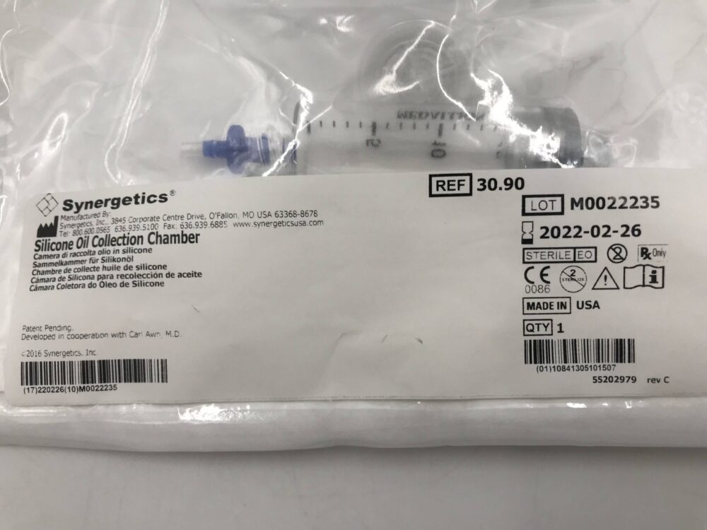 Synergetics 30.90 Silicone Oil Collection Chamber (X) - GB TECH USA