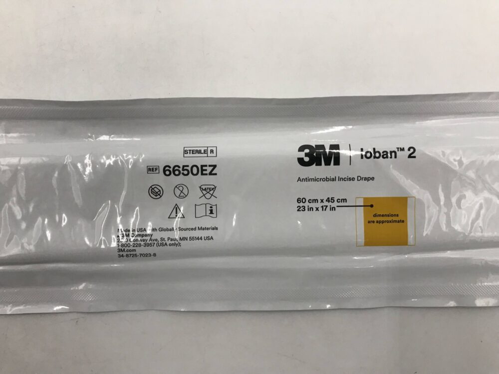 3M 6650EZ Ioban 2 Antimicrobial incise Drape 60cm x 45cm (23in x 17in ...