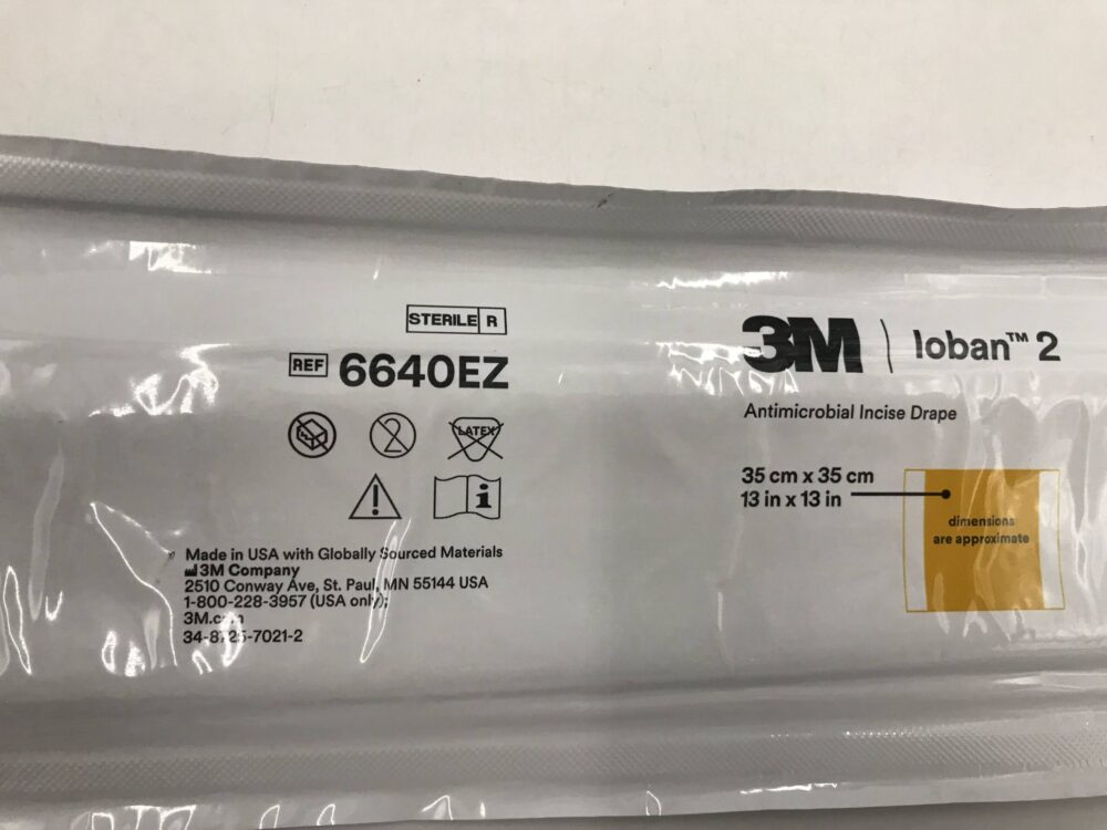 3M 6640EZ Ioban 2 Antimicrobial incise Drape 35cm x 35cm (13in x 13in ...