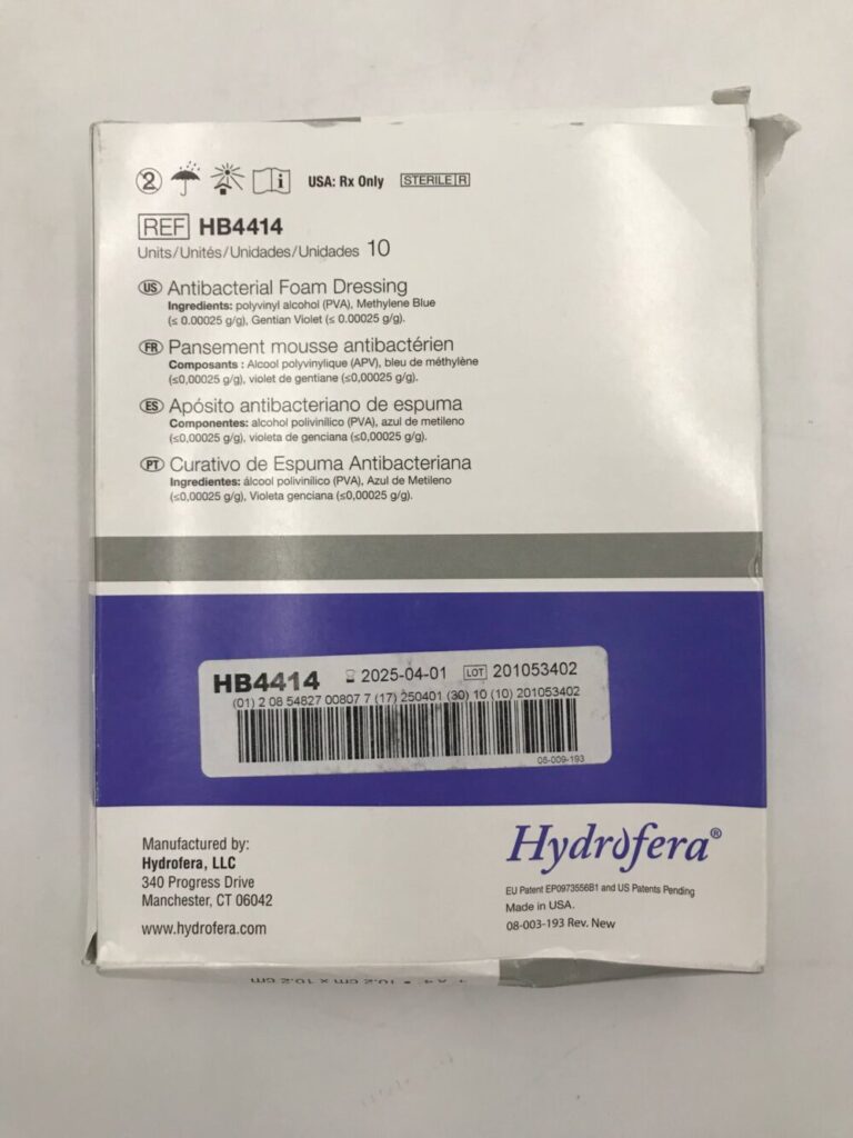 Hydrofera HB4414 Hydrofera Blue Classic AntiBacterial Foam Dressing 4 ...
