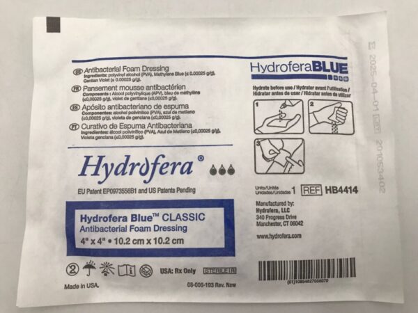 Hydrofera HB4414 Hydrofera Blue Classic AntiBacterial Foam Dressing 4 ...