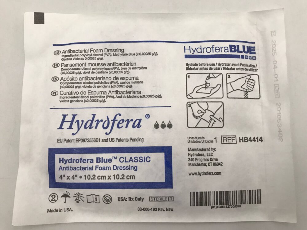 Hydrofera HB4414 Hydrofera Blue Classic AntiBacterial Foam Dressing 4 ...
