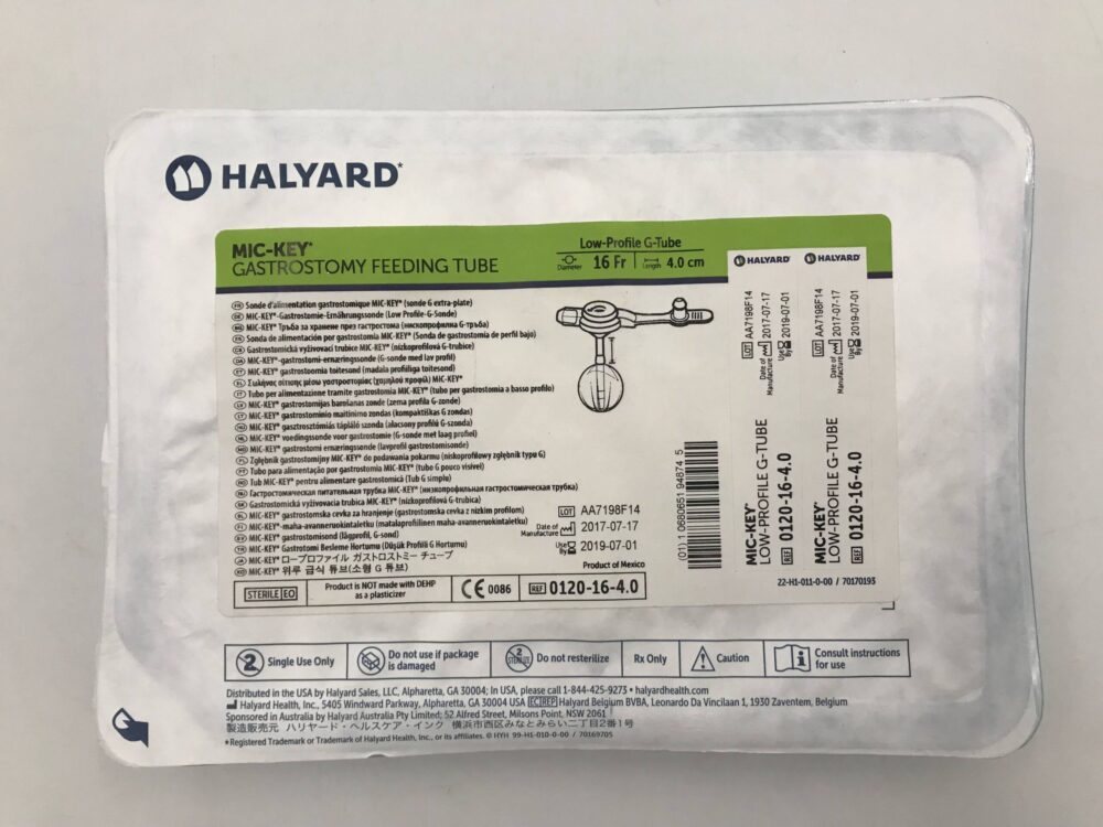 Halyard 0120-16-4.0 Mic-Key* Gastrostomy Feeding Tube Low-Profile G ...