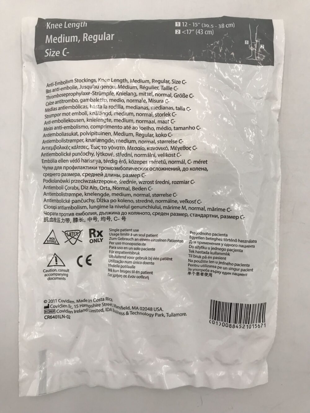 Covidien 7115 T.E.D. Anti-Embolism Stockings Knee Length Medium Regular ...