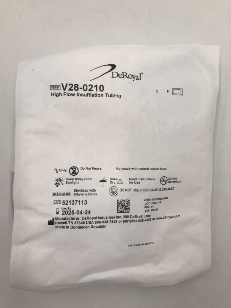DeRoyal V28-0210 High Flow Insufflation Tubing - GB TECH USA