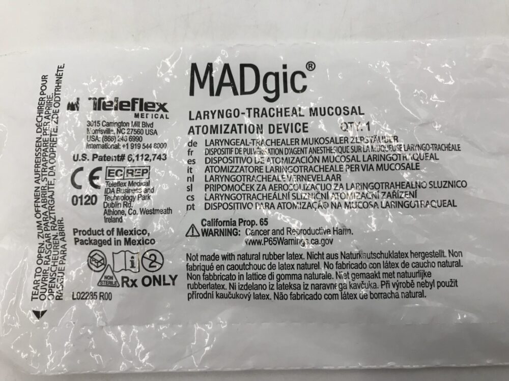 TELEFLEX MAD700 MADgic Laryngo-Tracheal Mucosal Atomization Device (X ...