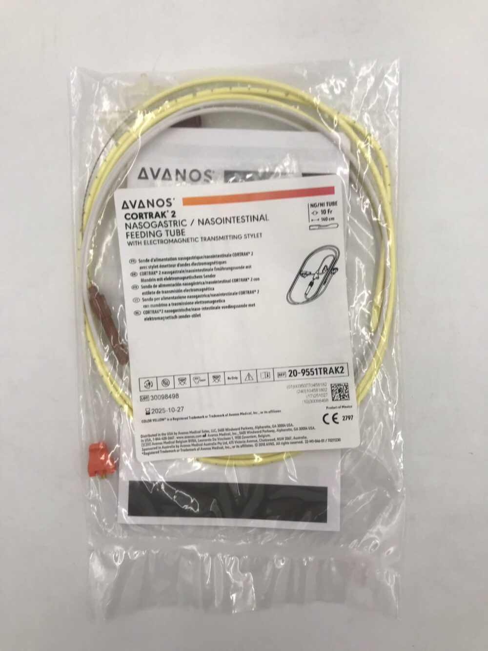 AVANOS 20-9551TRAK2 Cortrak 2 Nasogastric / Nasointestinal Feeding Tube ...