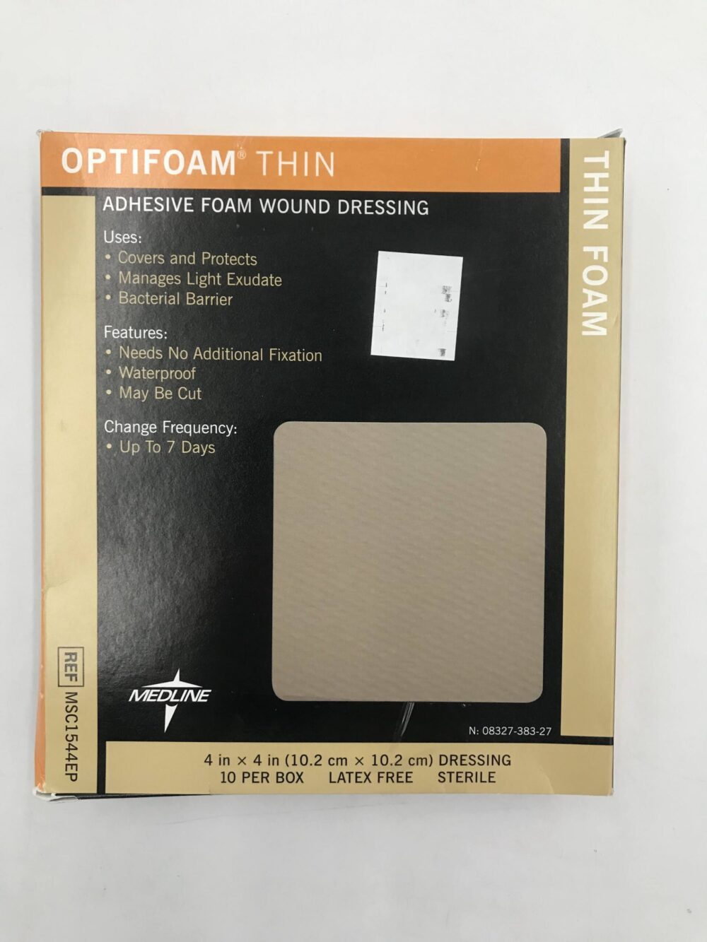 Medline MSC1544EP Optifoam Thin Adhesive Foam Wound Dressing 4in x 4in ...