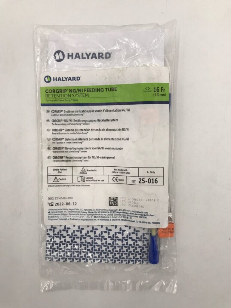 HALYARD 25-016 Corgrip NG/NI Feeding Tube Retention System 16F (X) - GB ...