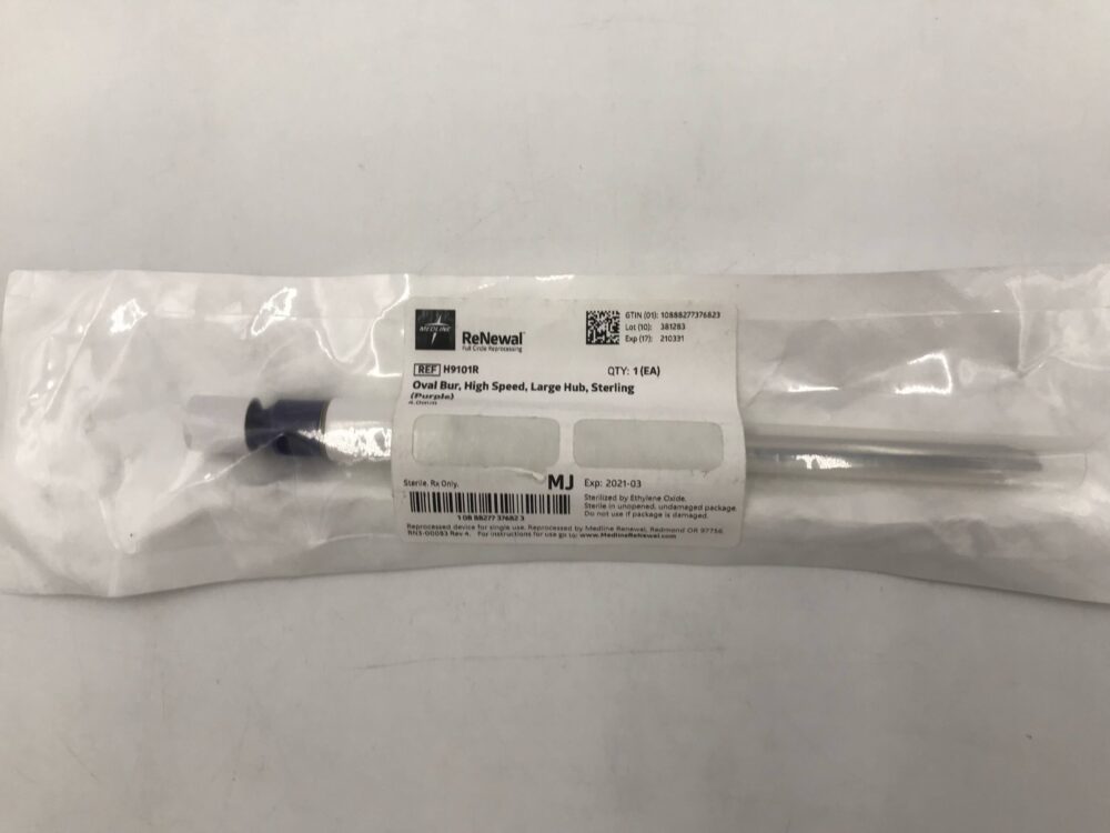 ConMed H9101R Oval Bur High Speed Large Hub Sterling Purple 4.0mm ...