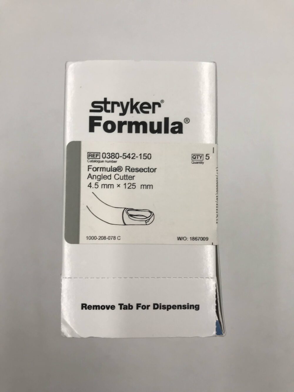 STRYKER 0380-542-150 Formula Resector Angled Cutter 4.5mm x 125mm (5 ...