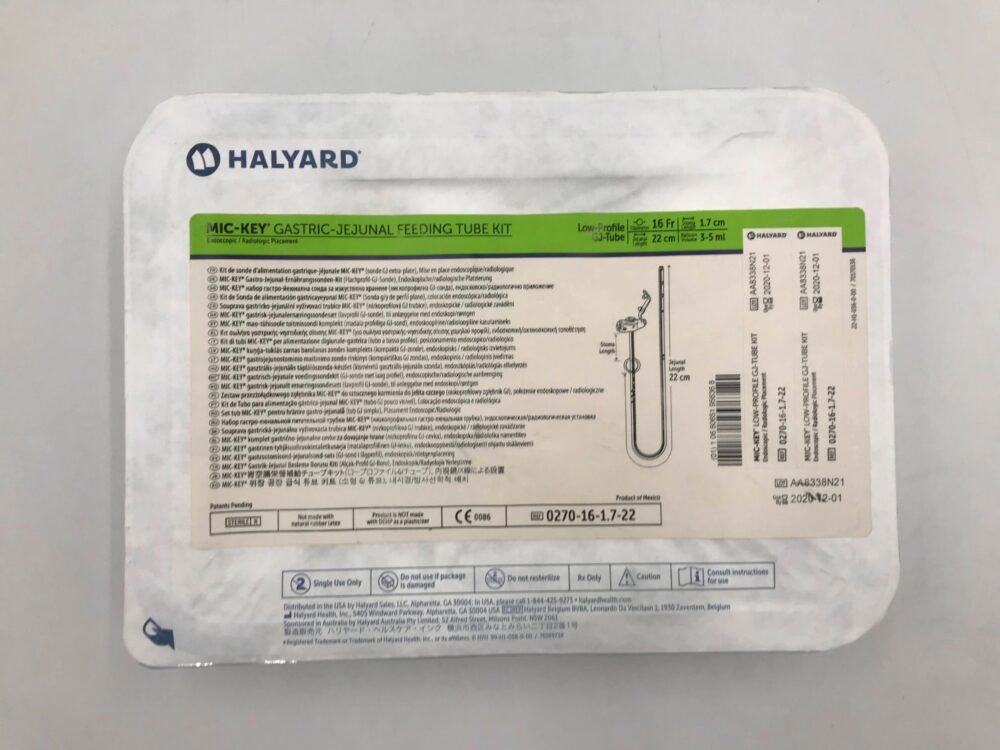 HALYARD 0270-16-1.7-22 Mic-Key Gastric-Jejunal Feeding Tube Kit Low ...