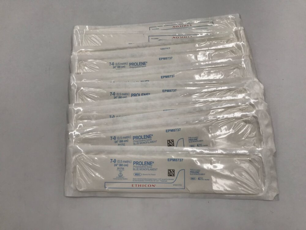 Ethicon M8737 Prolene Blue Monofilament Suture 7-0 24" BV175-6 Taper ...