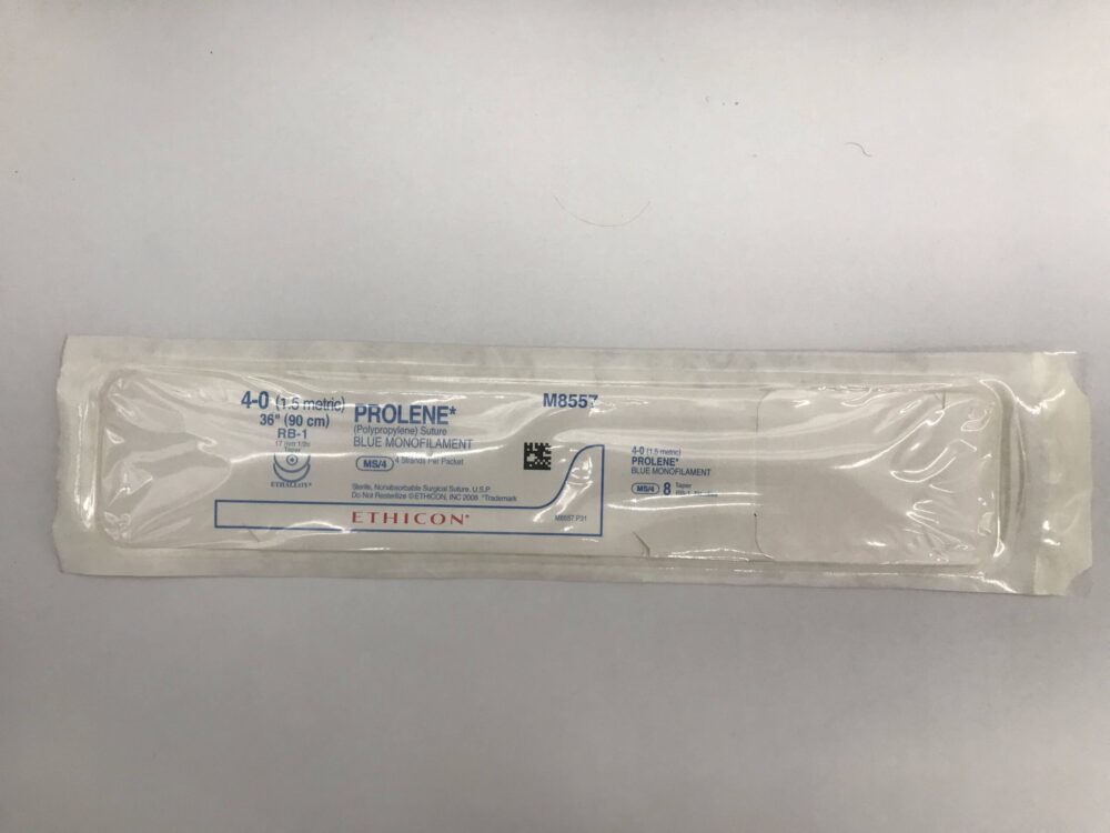 Ethicon M8557 Prolene Blue Monofilament Suture 4-0 36" RB-1 17mm Taper (X) - GB TECH USA