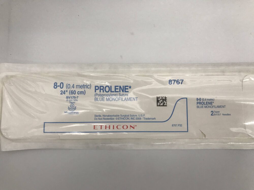 Ethicon 8767 Prolene Blue Monofilament Suture 8-0 24″ BV175-7 8mm Taper (X) – GB TECH USA