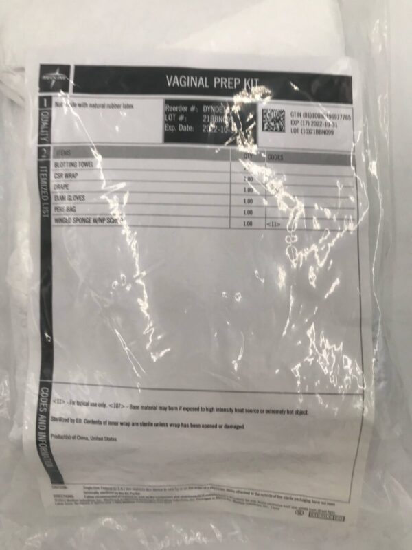 MEDLINE DYNDE1027 Vaginal Prep Kit w/Sponge(X) - GB TECH USA