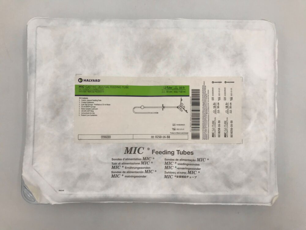 HALYARD 8250-16-30 MIC Gastric Jejunal Feeding Tube w/ Enfit Connectors ...