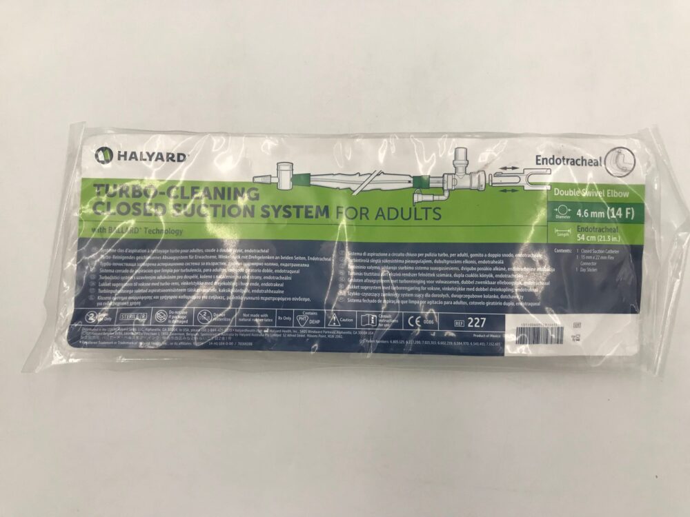 HALYARD 227 Turbo-Cleaning Closed Suction System For Adults ...