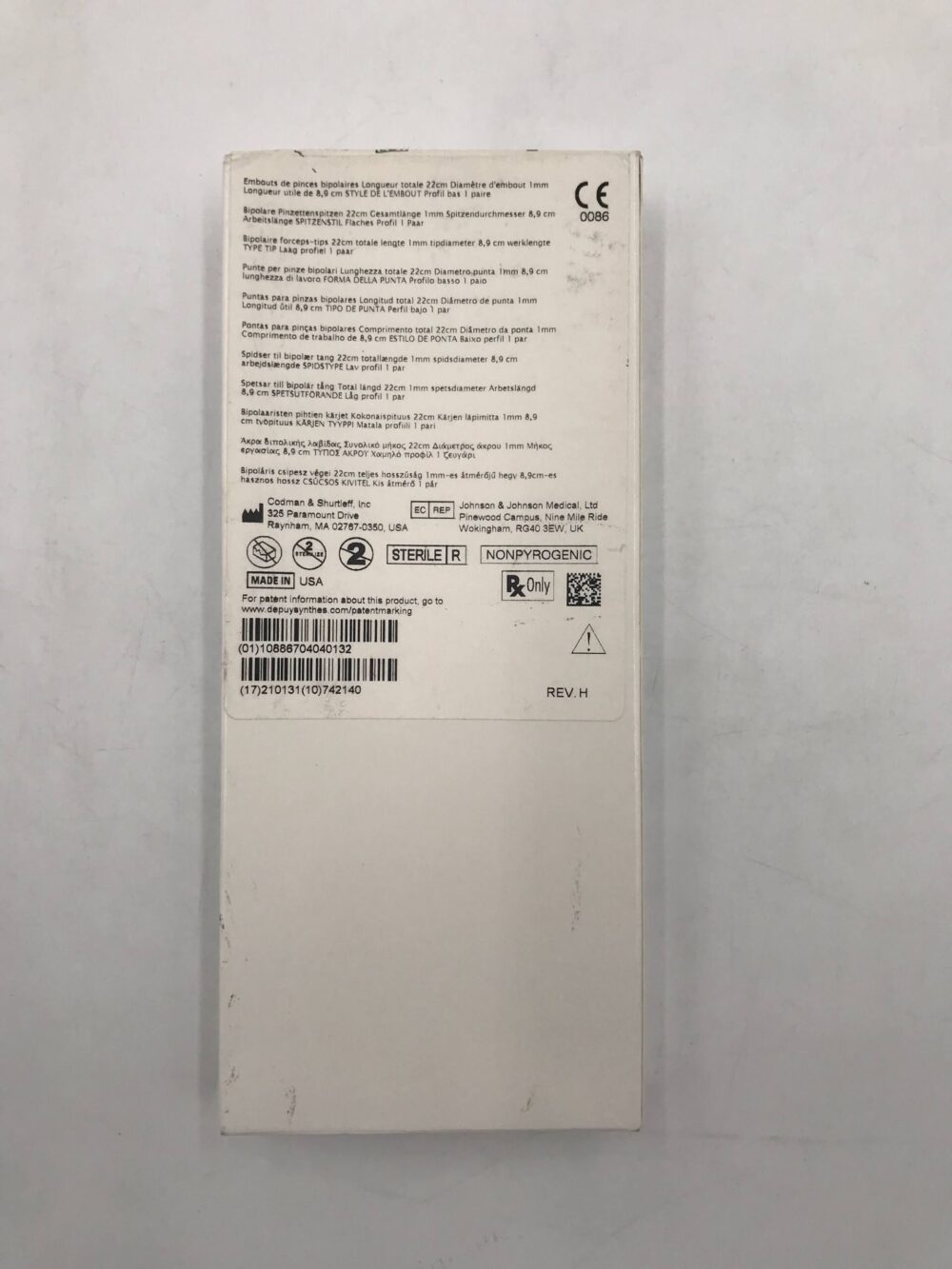 Codman 8135100S Isocool AHT Bipolar Forceps Tips 8 1/2", 1mm Tip ...