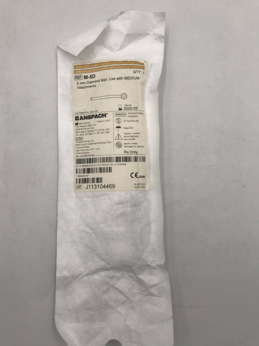 Anspach M-5D 5mm Diamond Ball Use with Medium Attachments (X) – GB TECH USA