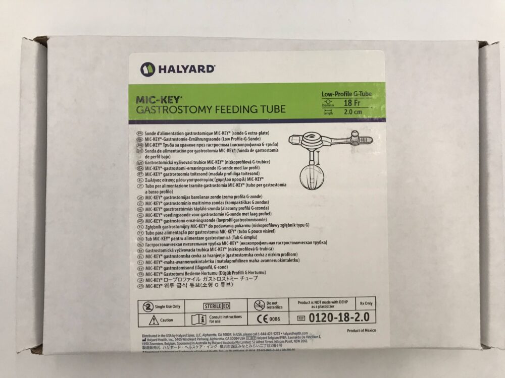 Halyard 0120-18-2.0 Mic-Key* Gastrostomy Feeding Tube Low-Profile G ...