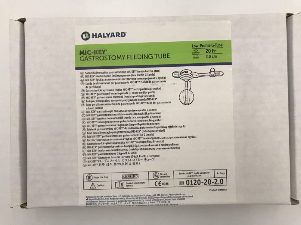 Halyard 0120-20-2.0 Mic-Key* Gastrostomy Feeding Tube Low-Profile G ...