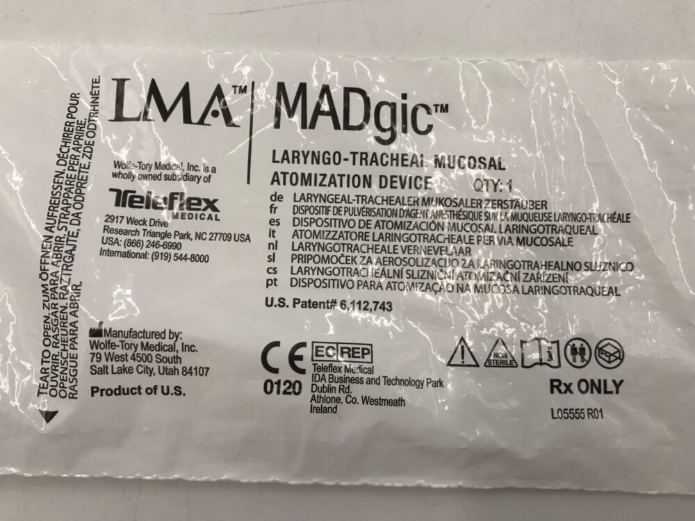 Teleflex MAD720 LMA MADgic Laryngo-Tracheal Mucosal Atomization Device ...