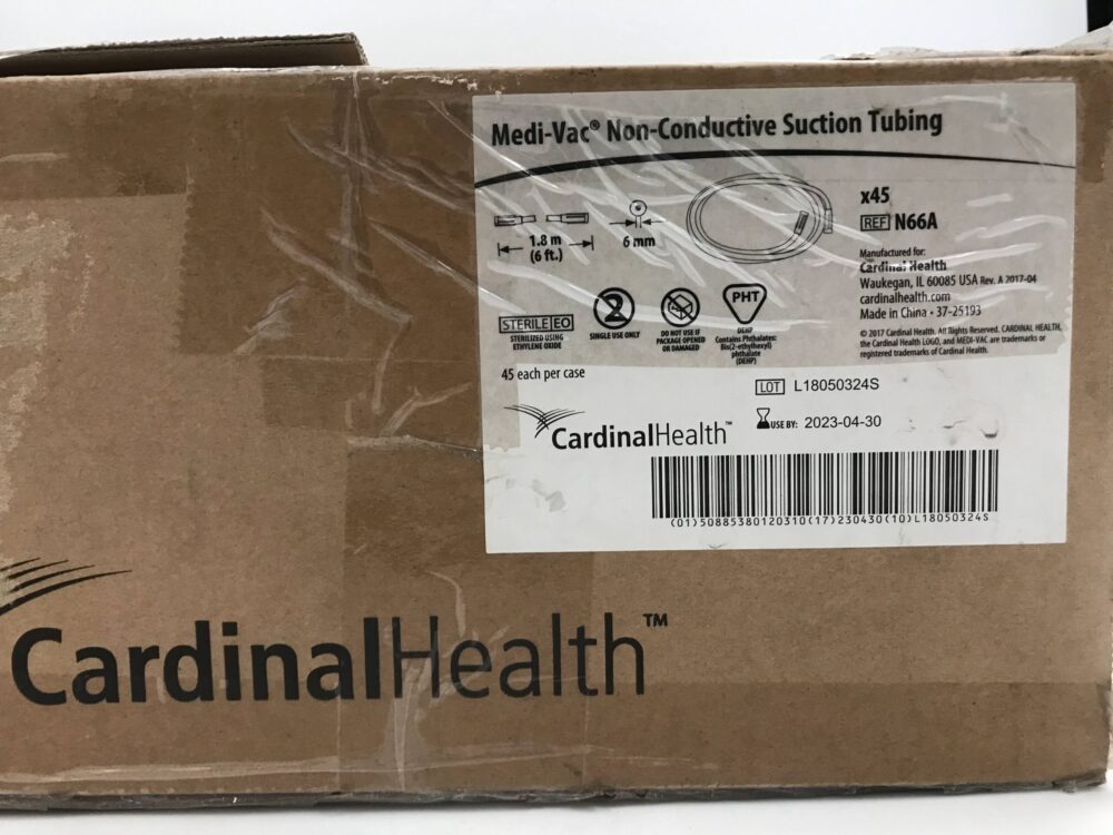 CARDINAL HEALTH N66A Medi-Vac Non-Conductive Suction Suction Tubing 1 ...