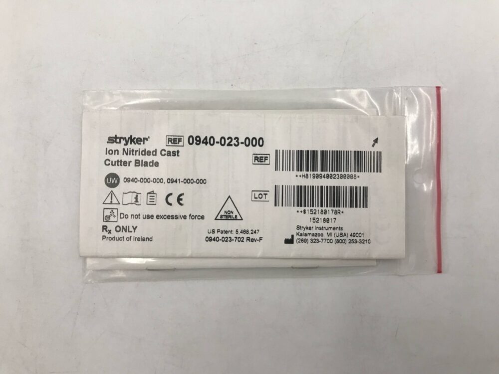 STRYKER 0940-023-000 Ion Nitrided Cast Cutter Blade - GB TECH USA