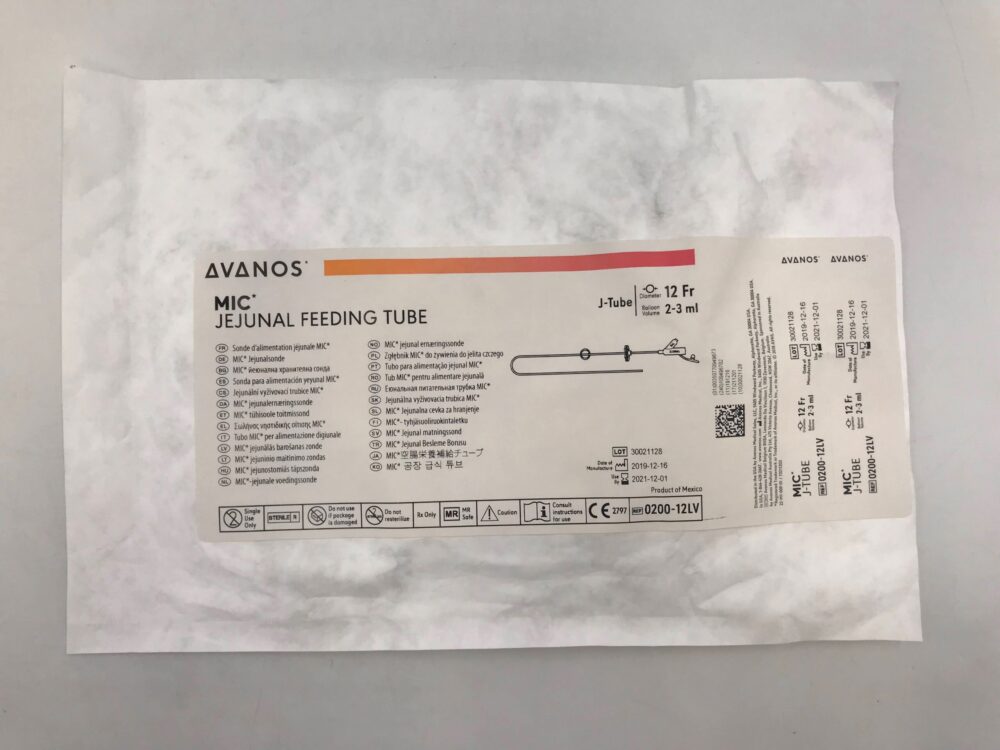 AVANOS 0200-12LV MIC Jejunal Feeding Tube, J-Tube 12F x 2-3ml (X) - GB ...