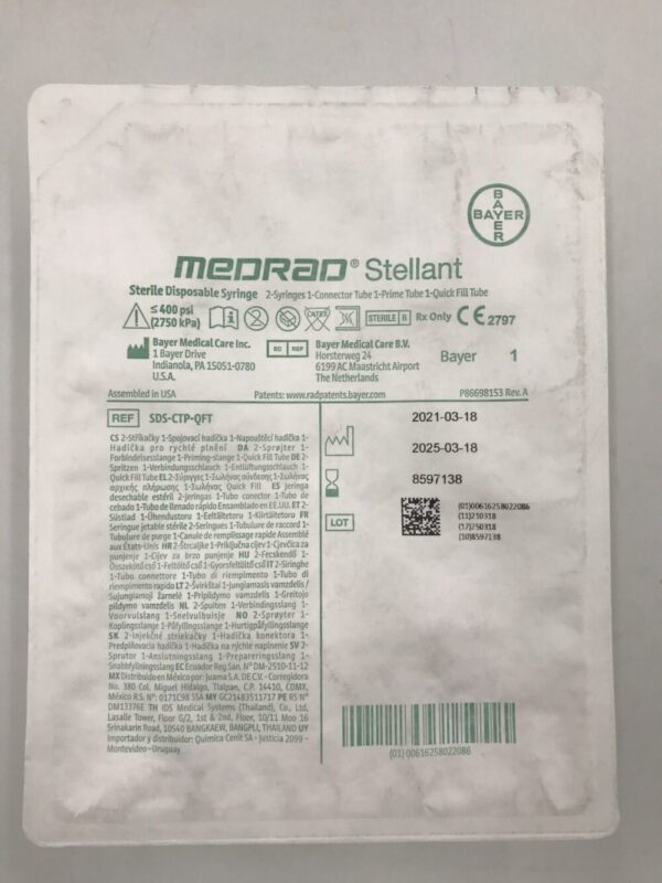 Bayer SDS-CTP-QFT Medrad Stellant Sterile Disposable Syringe - GB TECH USA