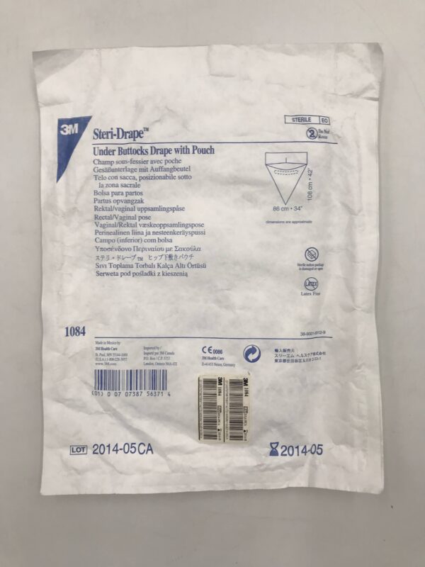 3M 1084 Steri-Drape Under Buttocks Drape w/Pouch 108cm x 86cm (X) – GB ...