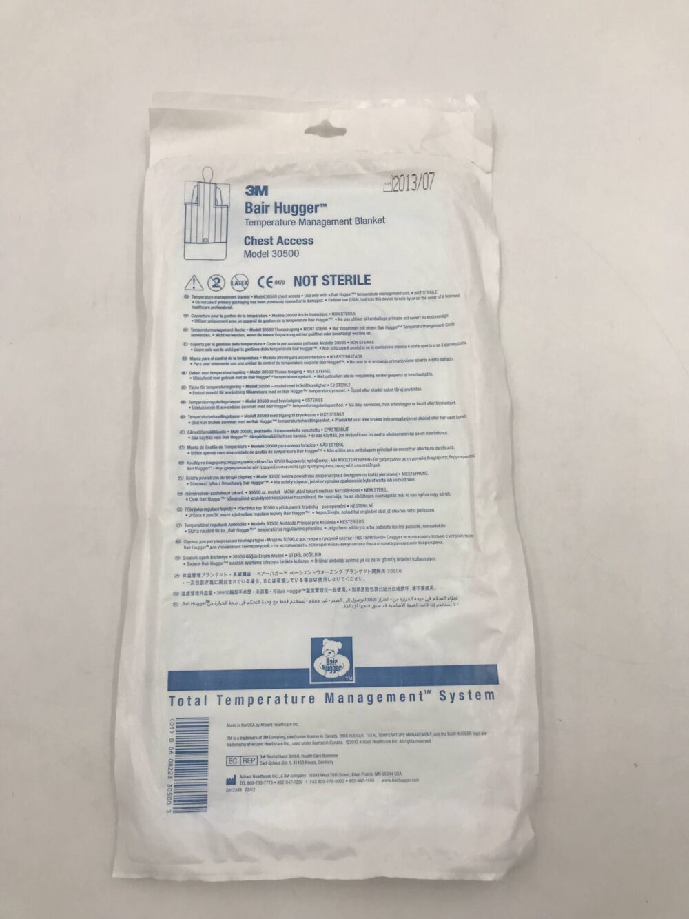 3M 30500 Bair Hugger Temperature Management Blanket Chest Access - GB ...