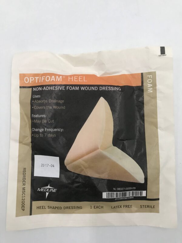 Medline MSC1200EP Optifoam Heel Non-Adhesive Foam Wound Dressing Heel Shaped Dressing (X) - GB ...